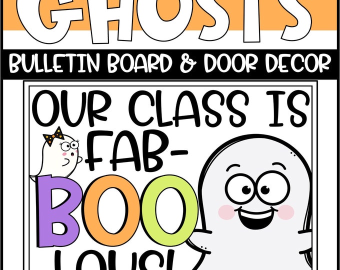 Halloween Bulletin Board or Door Decoration Ghosts - Etsy