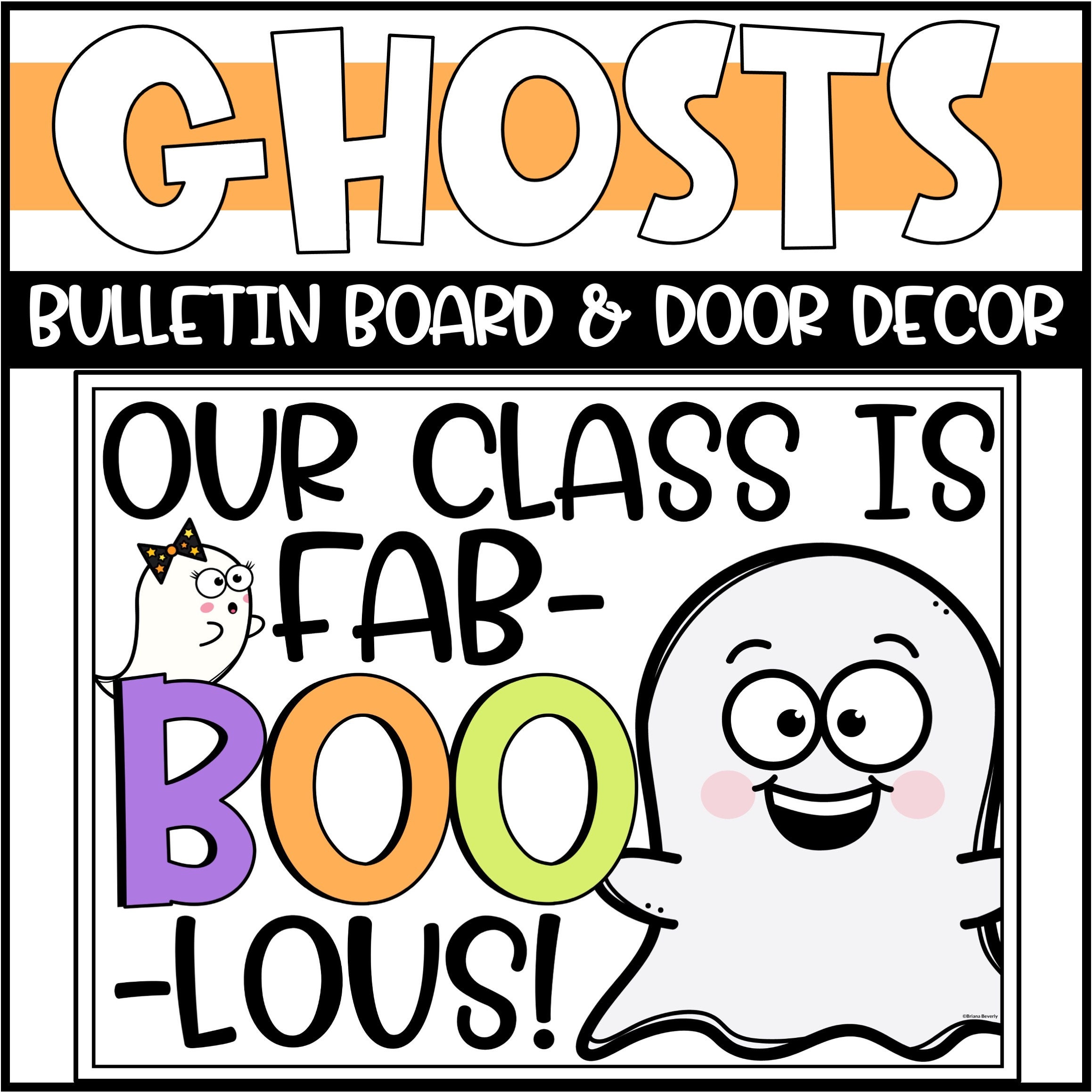 Halloween Bulletin Board or Door Decoration Ghosts - Etsy