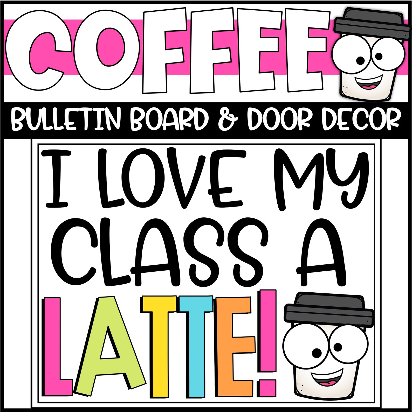 Coffee Latte Bulletin Board or Door Decoration - Etsy
