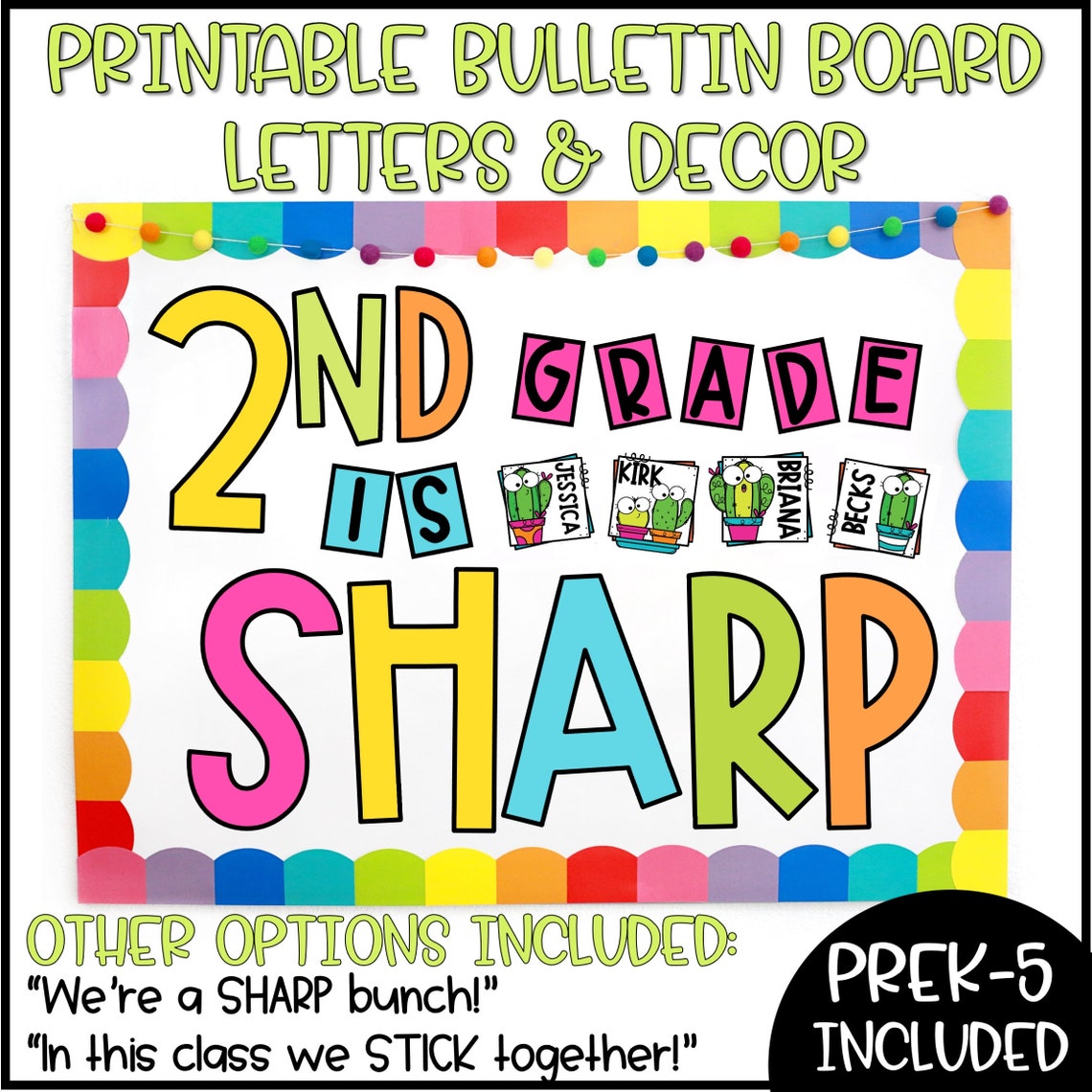 Cactus Bulletin Board or Door Decoration Editable - Etsy