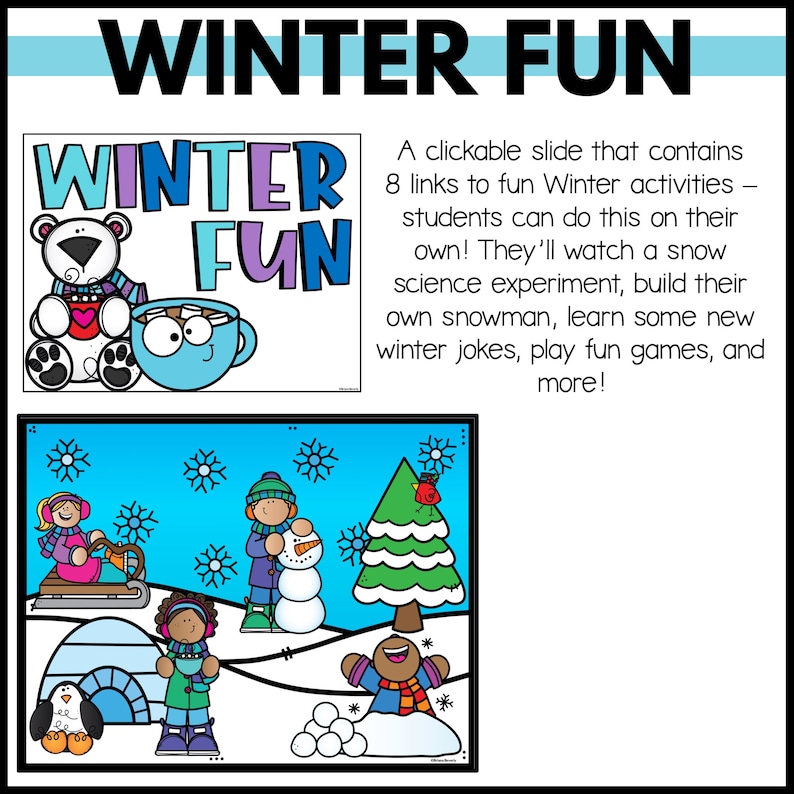 Digital Winter Games for Kids, Virtual Holiday Party for Classrooms - Etsy