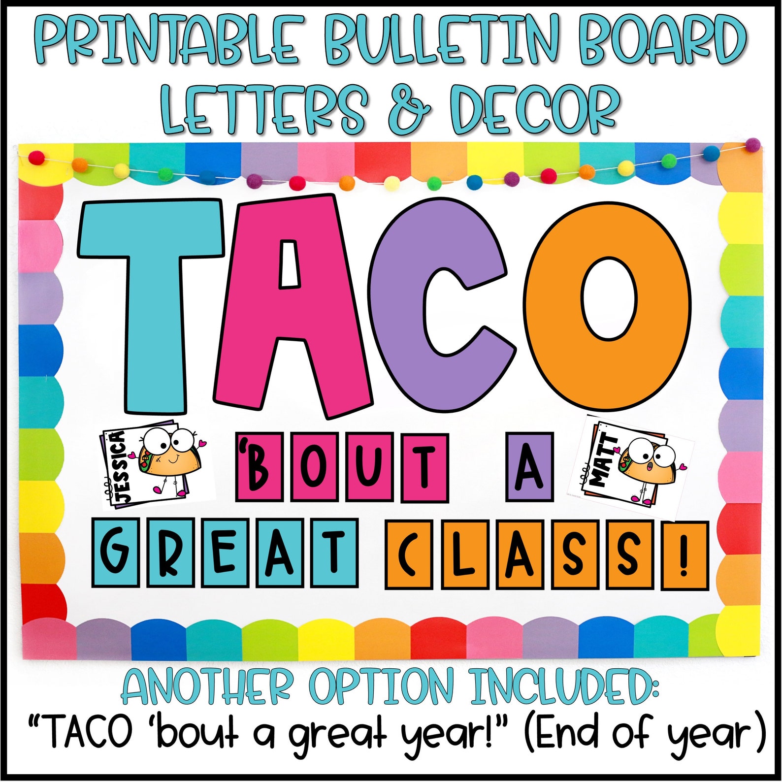 Back to School Taco Bulletin Board or Door Decoration - Etsy