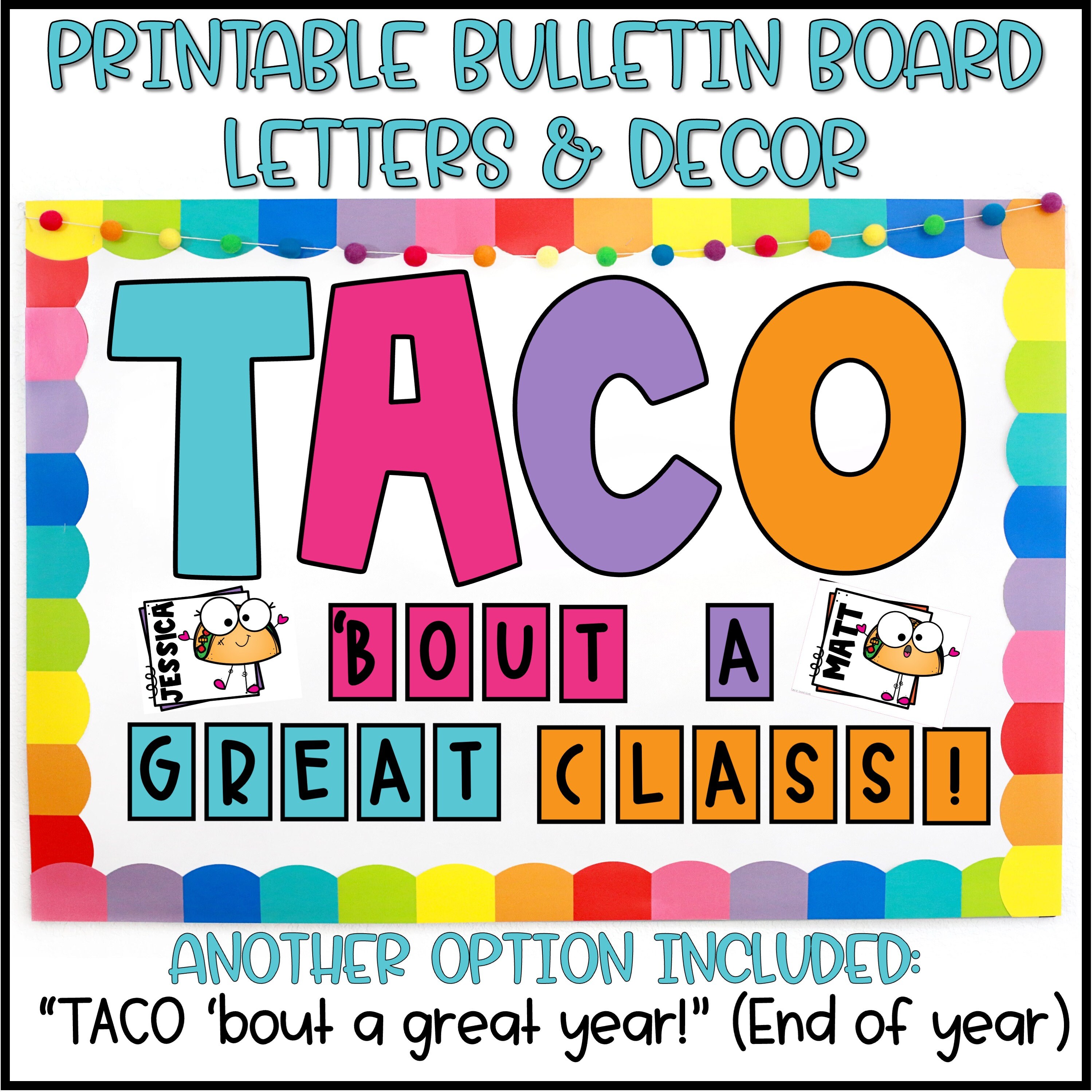 Back to School Taco Bulletin Board or Door Decoration - Etsy