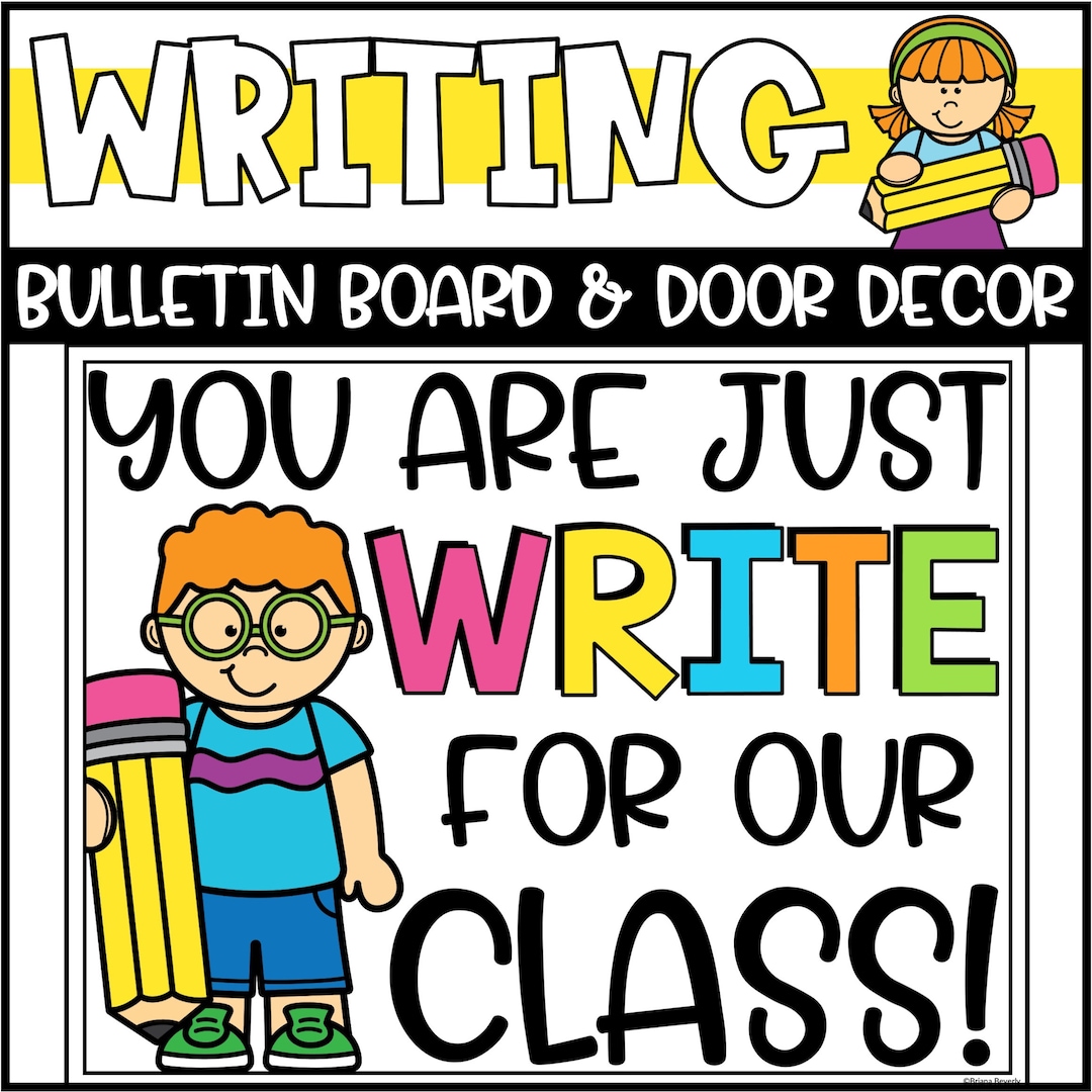 Back to School Writing Bulletin Board or Door Decoration - Etsy