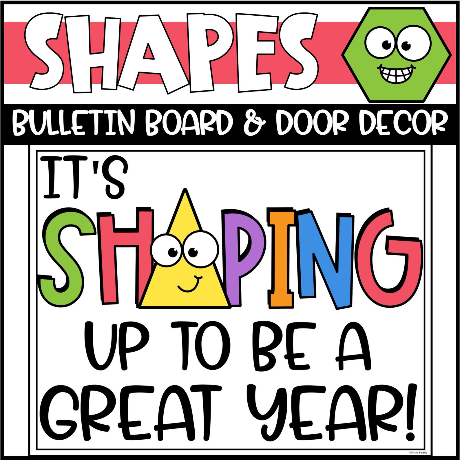 Math Shapes Bulletin Board or Door Decoration - Etsy