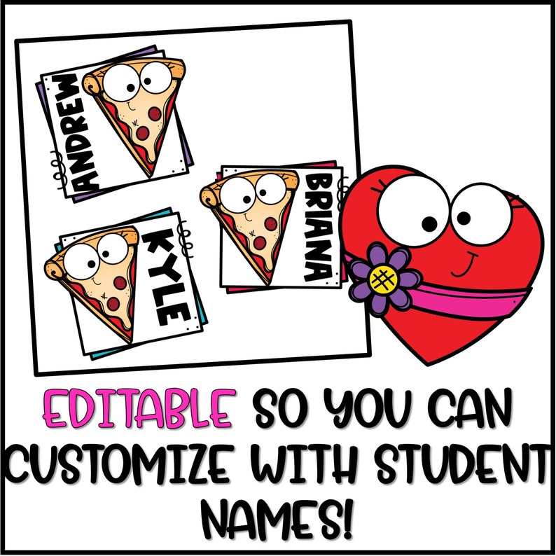 Valentines Day Bulletin Board or Door Decoration Pizza My Heart - Etsy