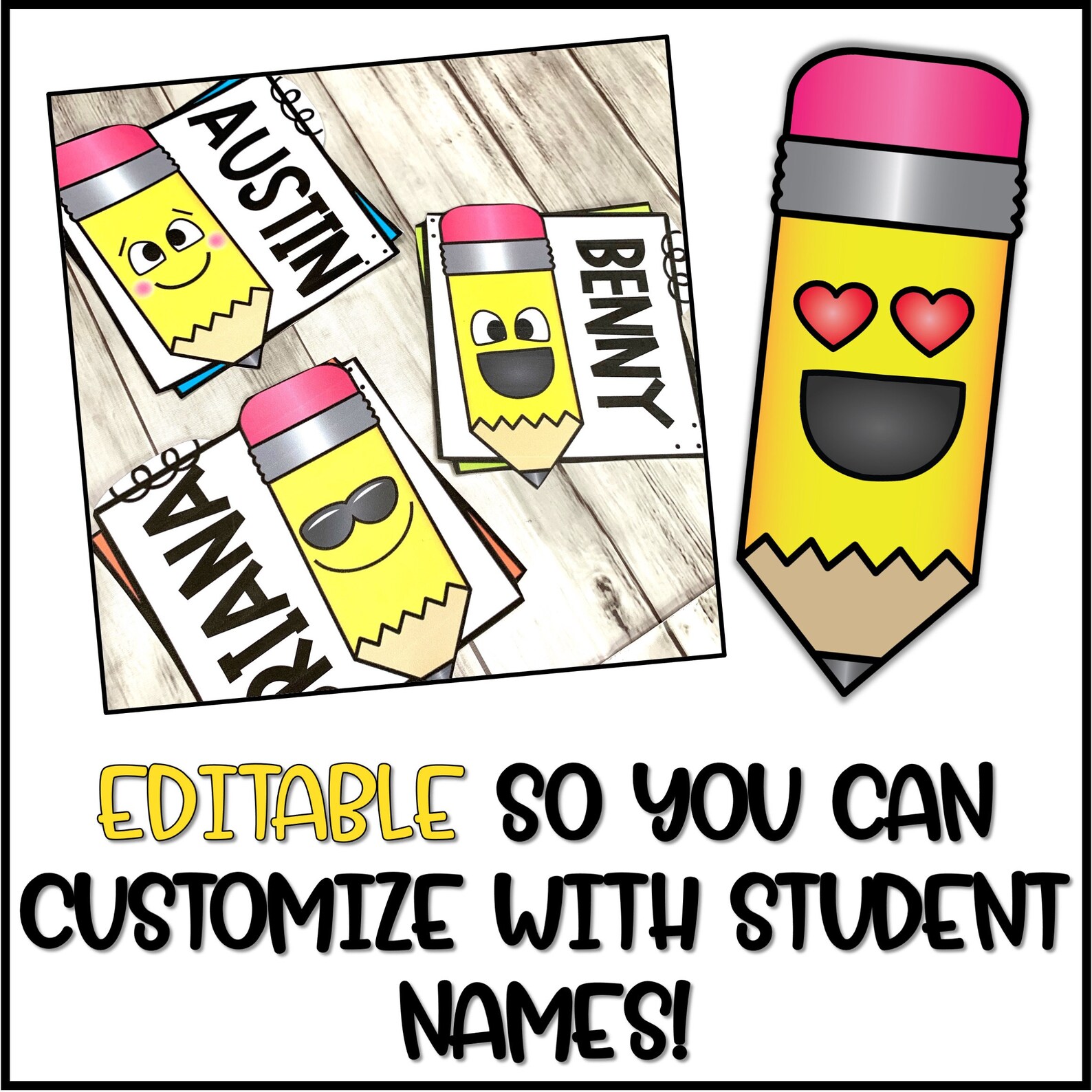 Pencil Bulletin Board or Door Decoration Sharp Bunch - Etsy