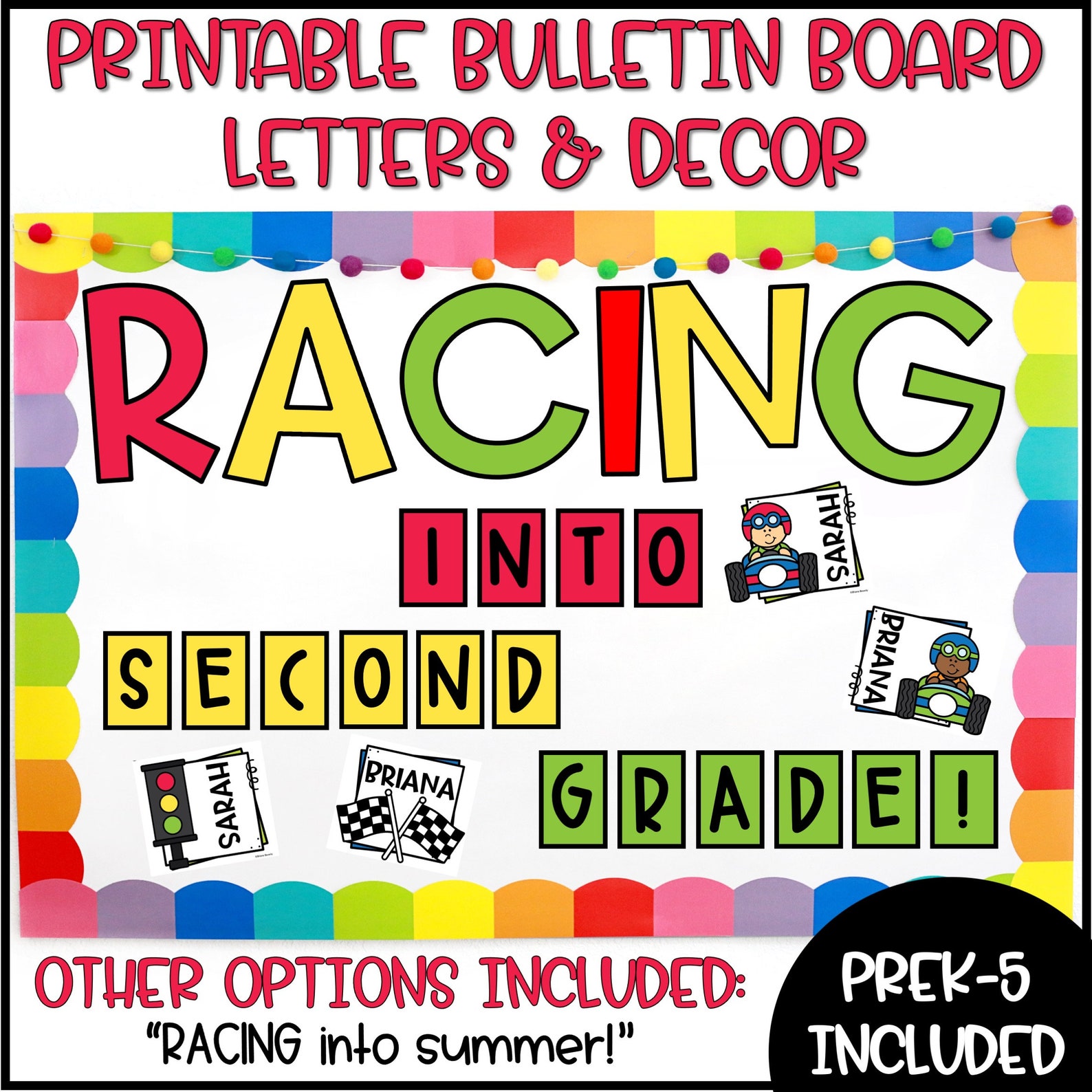 Race Car Bulletin Board or Door Decoration - Etsy