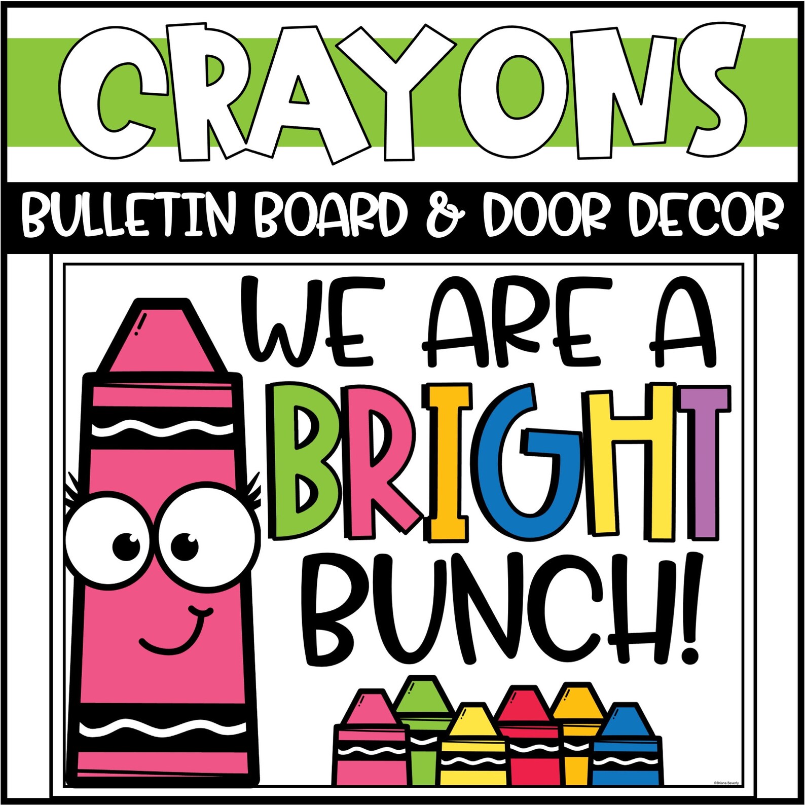 Bright Crayon Bulletin Board or Door Decoration - Etsy