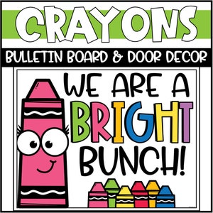 Bright Crayon Bulletin Board or Door Decoration - Etsy