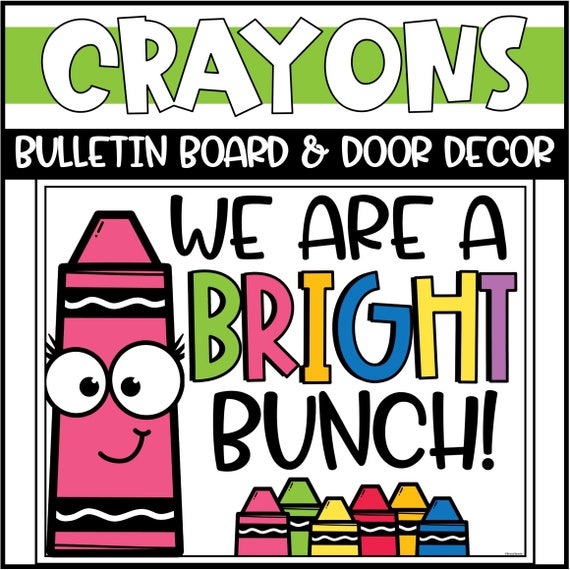 Bright Crayon Bulletin Board or Door Decoration - Etsy