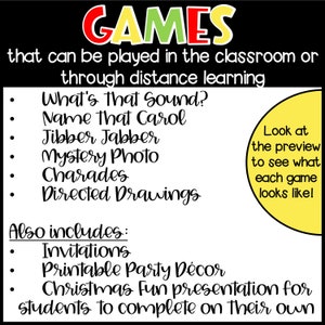 Digital Christmas Games for Kids Virtual Christmas Party for | Etsy