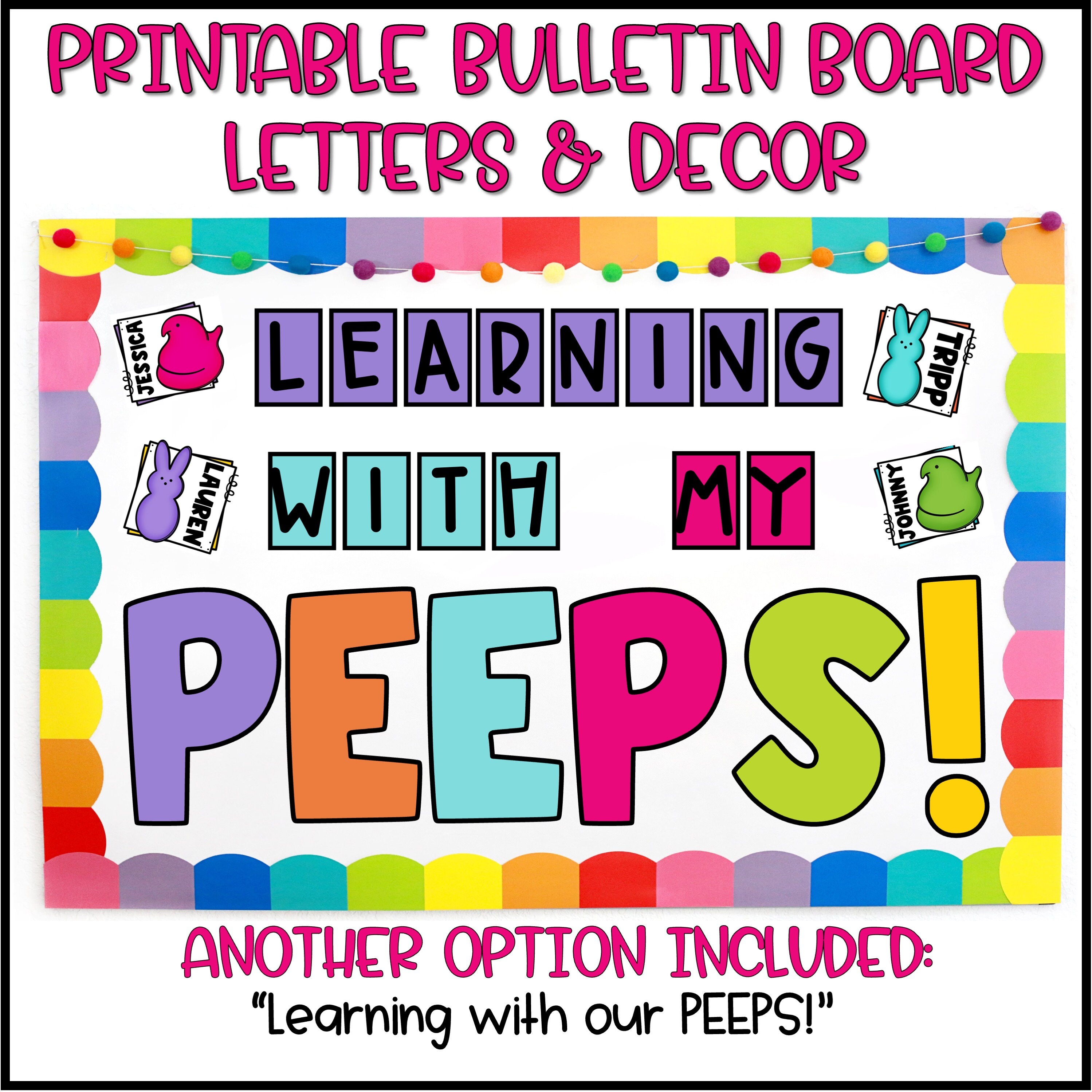 Spring Peeps Bulletin Board or Door Decoration - Etsy