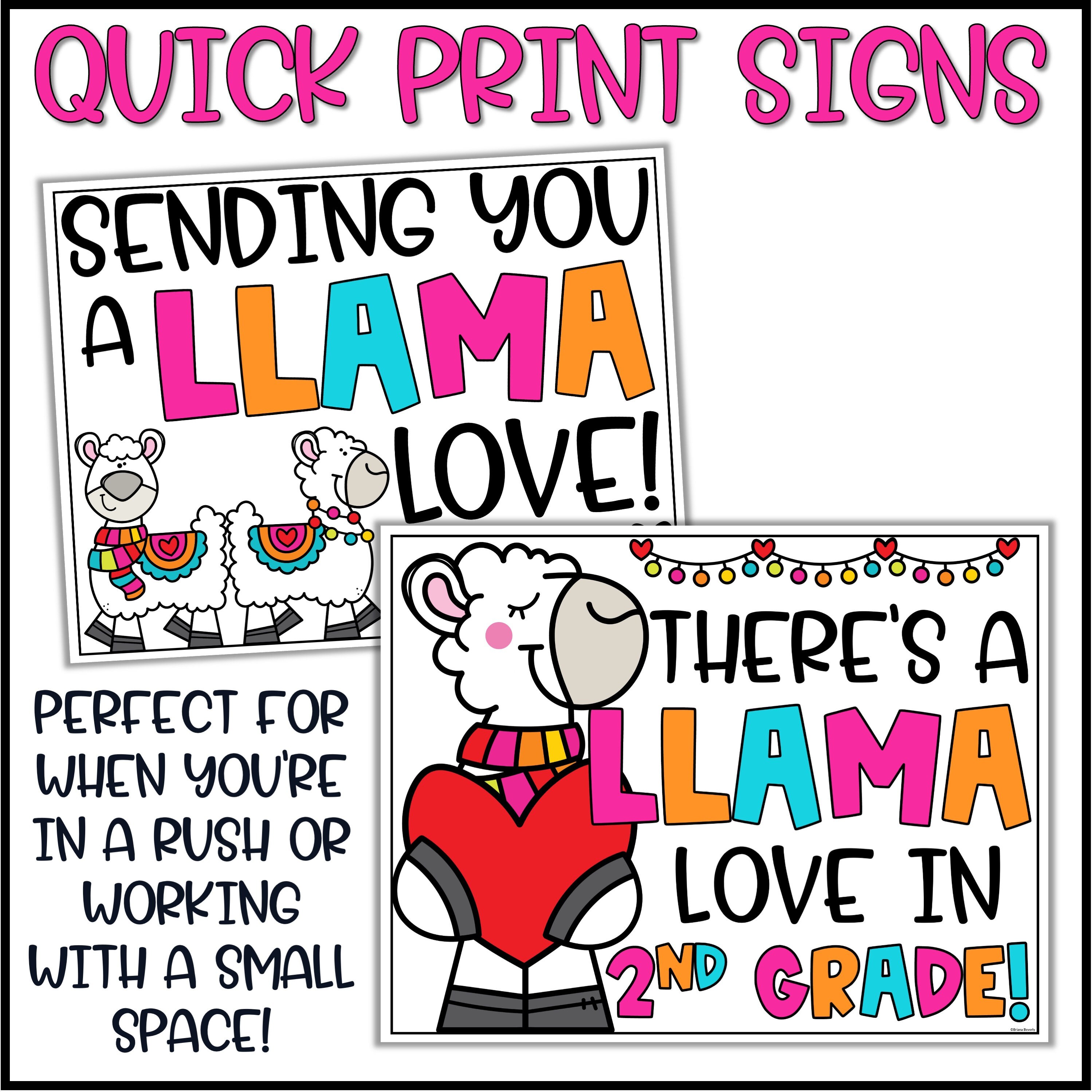 Valentines Day Llama Bulletin Board or Door Decoration - Etsy