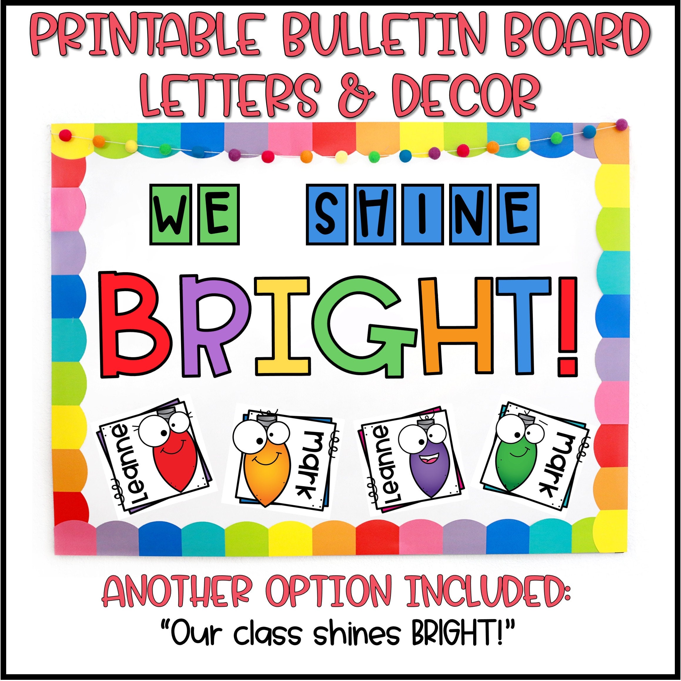 Christmas Lights Bulletin Board or Door Decoration - Etsy