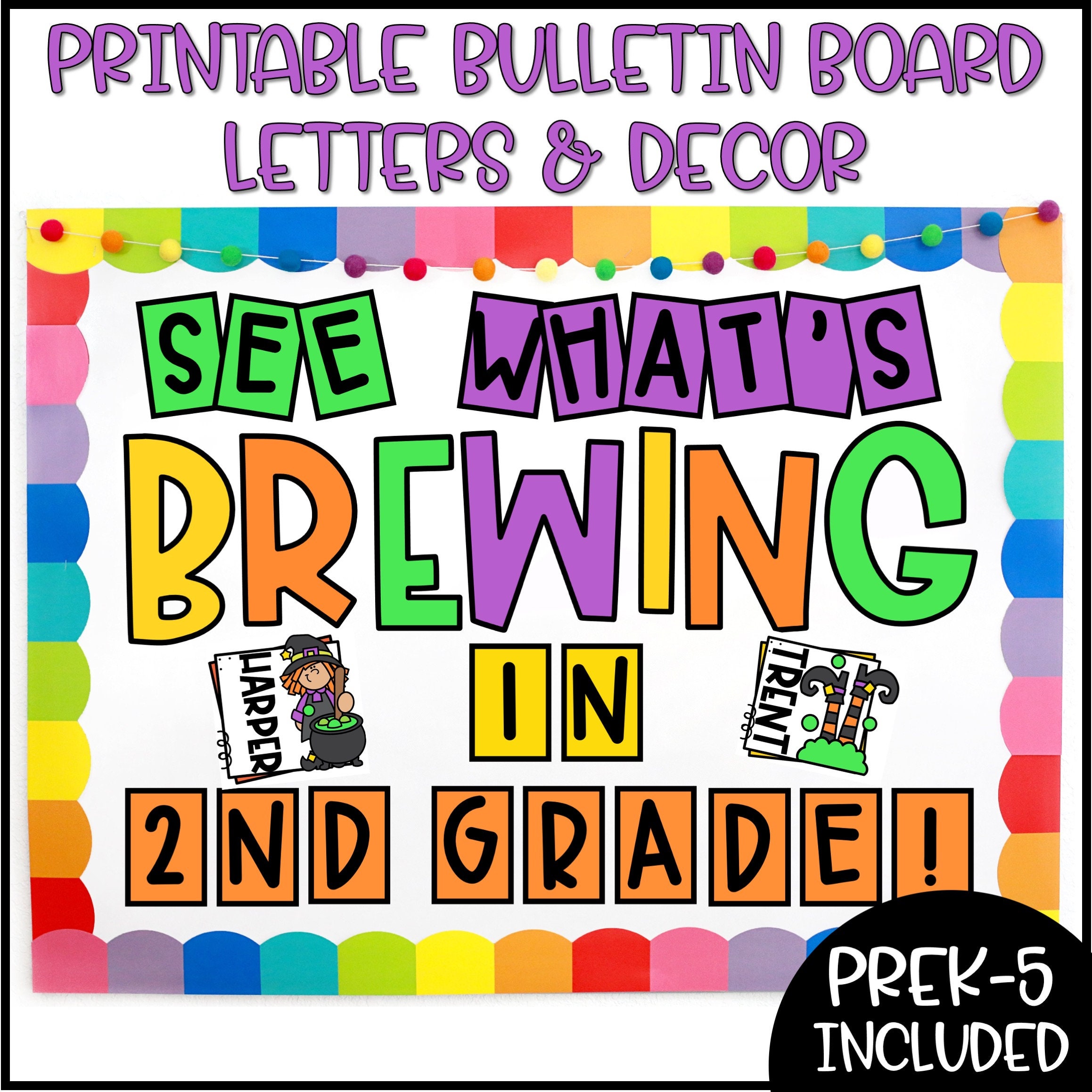 Halloween Bulletin Board or Door Decoration Witches Brew - Etsy