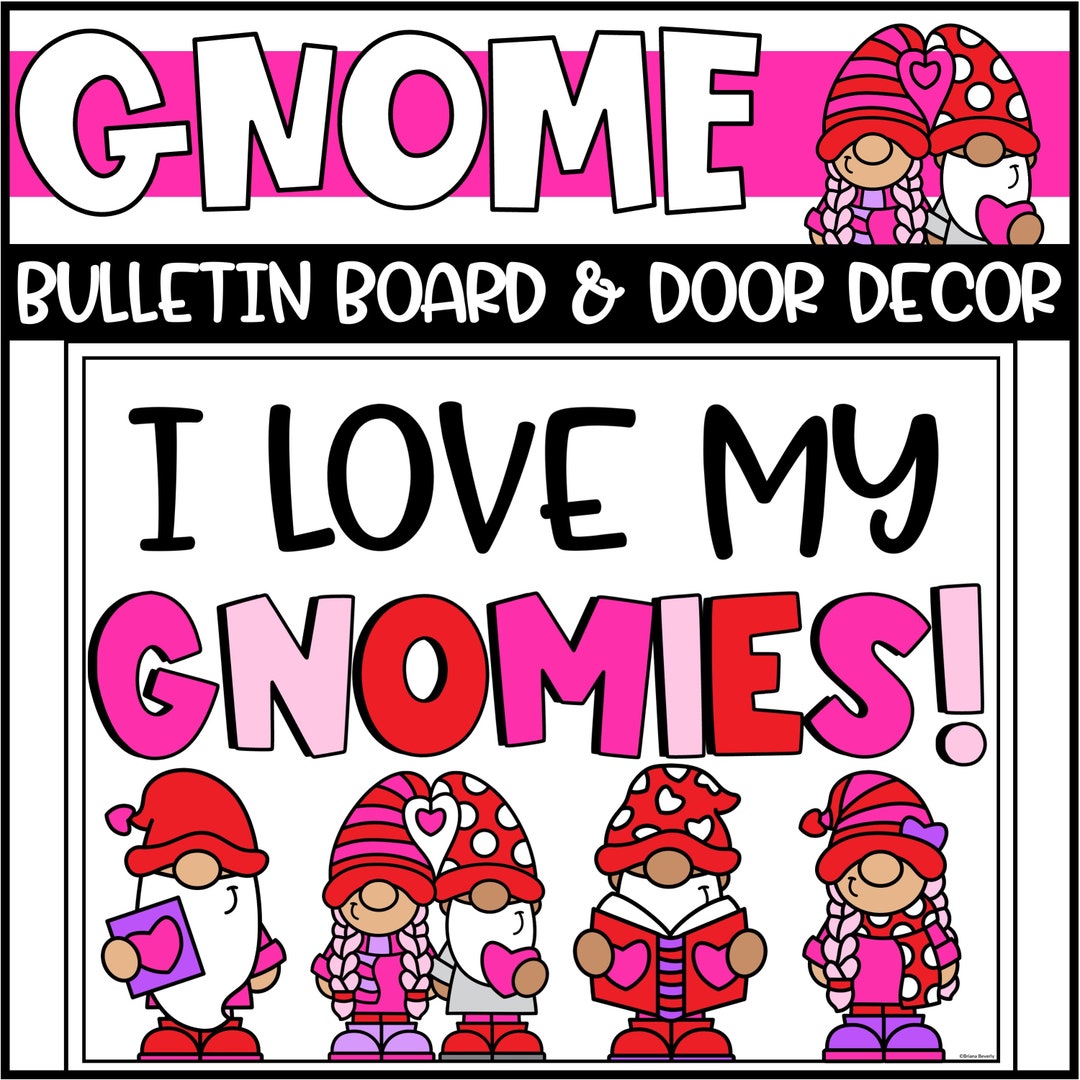 Valentine's Day Gnomes Bulletin Board or Door Decoration - Etsy