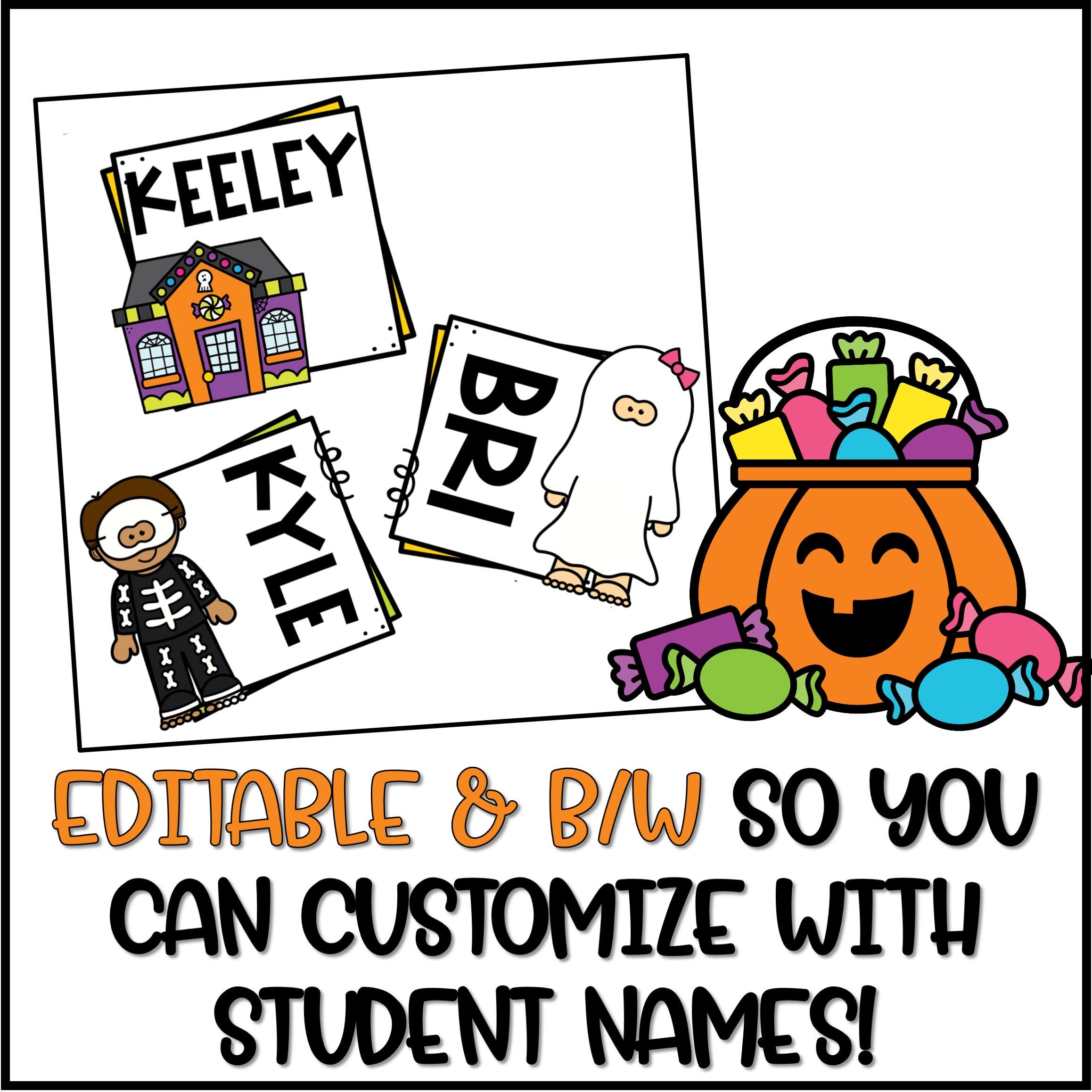 Halloween Bulletin Board or Door Decoration Trick-or-treat - Etsy