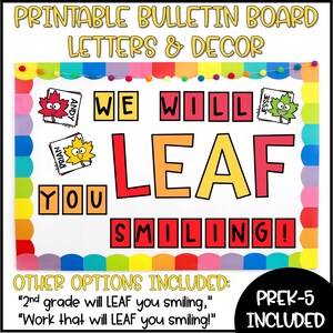 Fall Leaves Bulletin Board or Door Decoration - Etsy