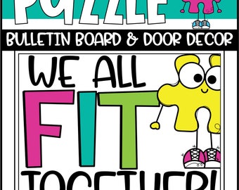 Puzzle Pieces Classroom Board Printable Bulletin Board Kit We Are All ...