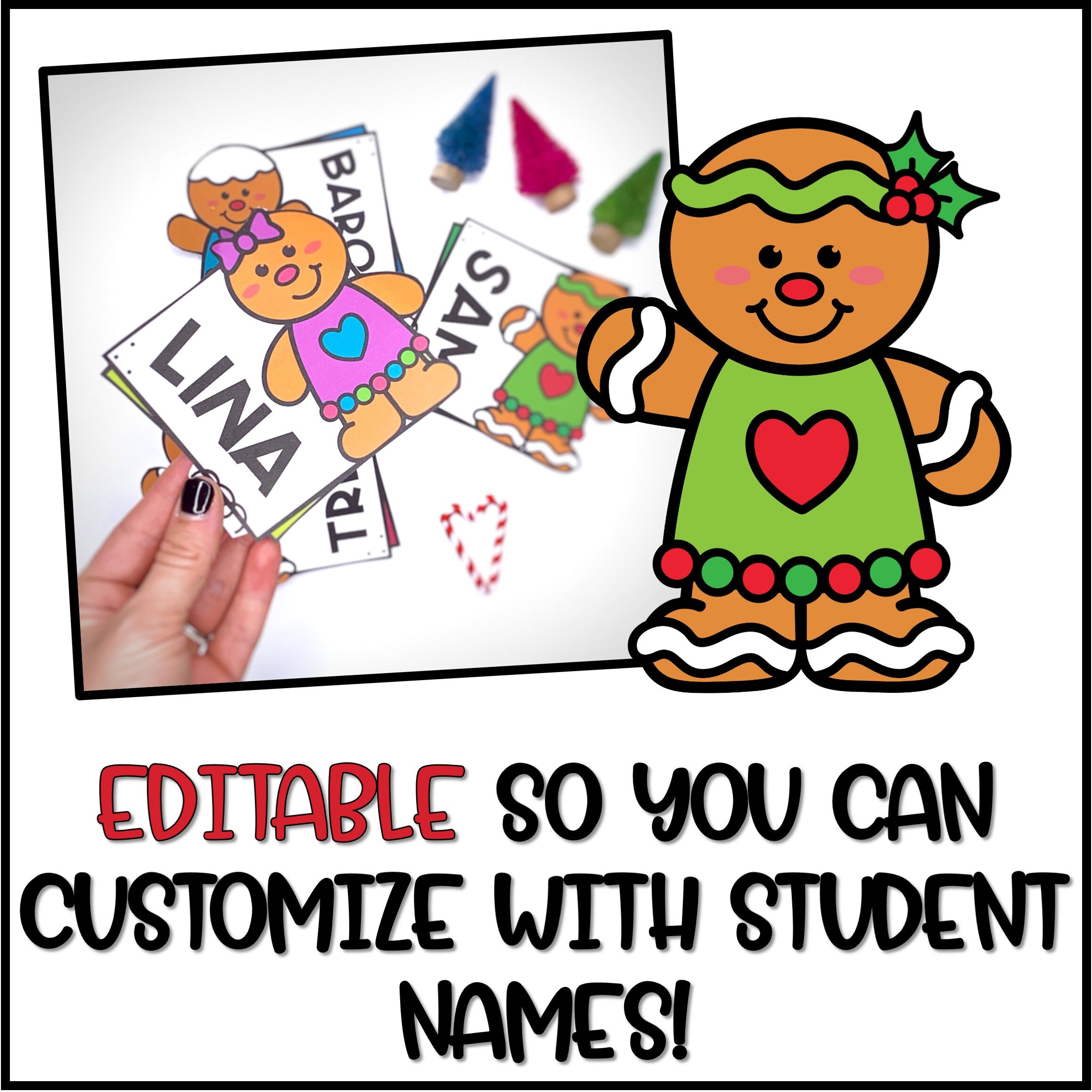 Christmas Gingerbread Bulletin Board or Door Decoration - Etsy