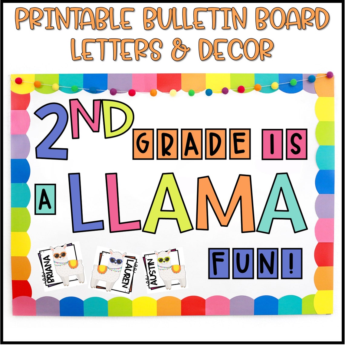 Llama Bulletin Board or Door Decoration - Etsy