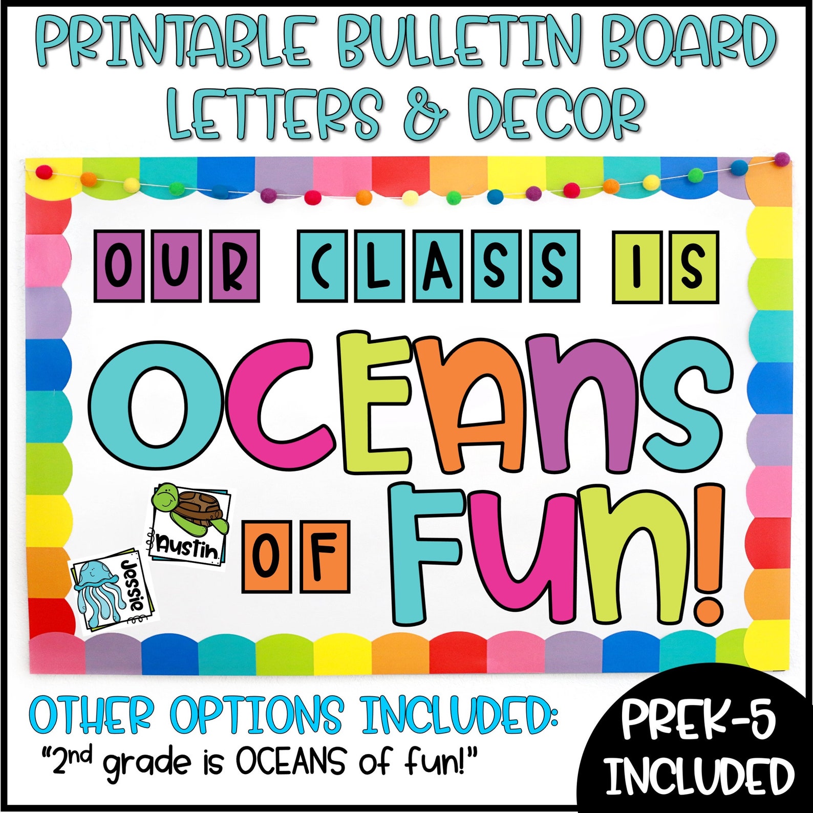 Ocean Bulletin Board or Door Decoration - Etsy