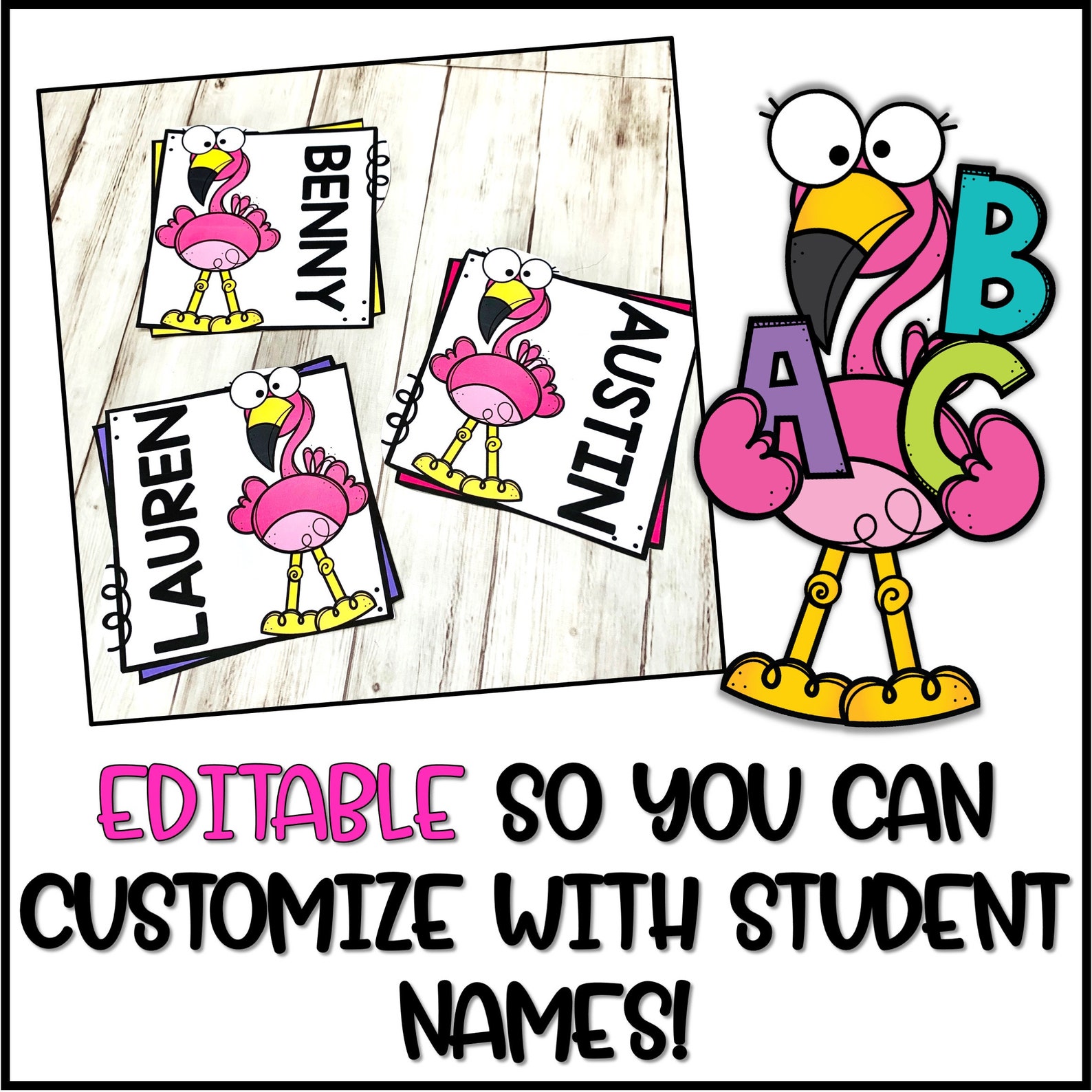 Flamingo Bulletin Board or Door Decoration - Etsy