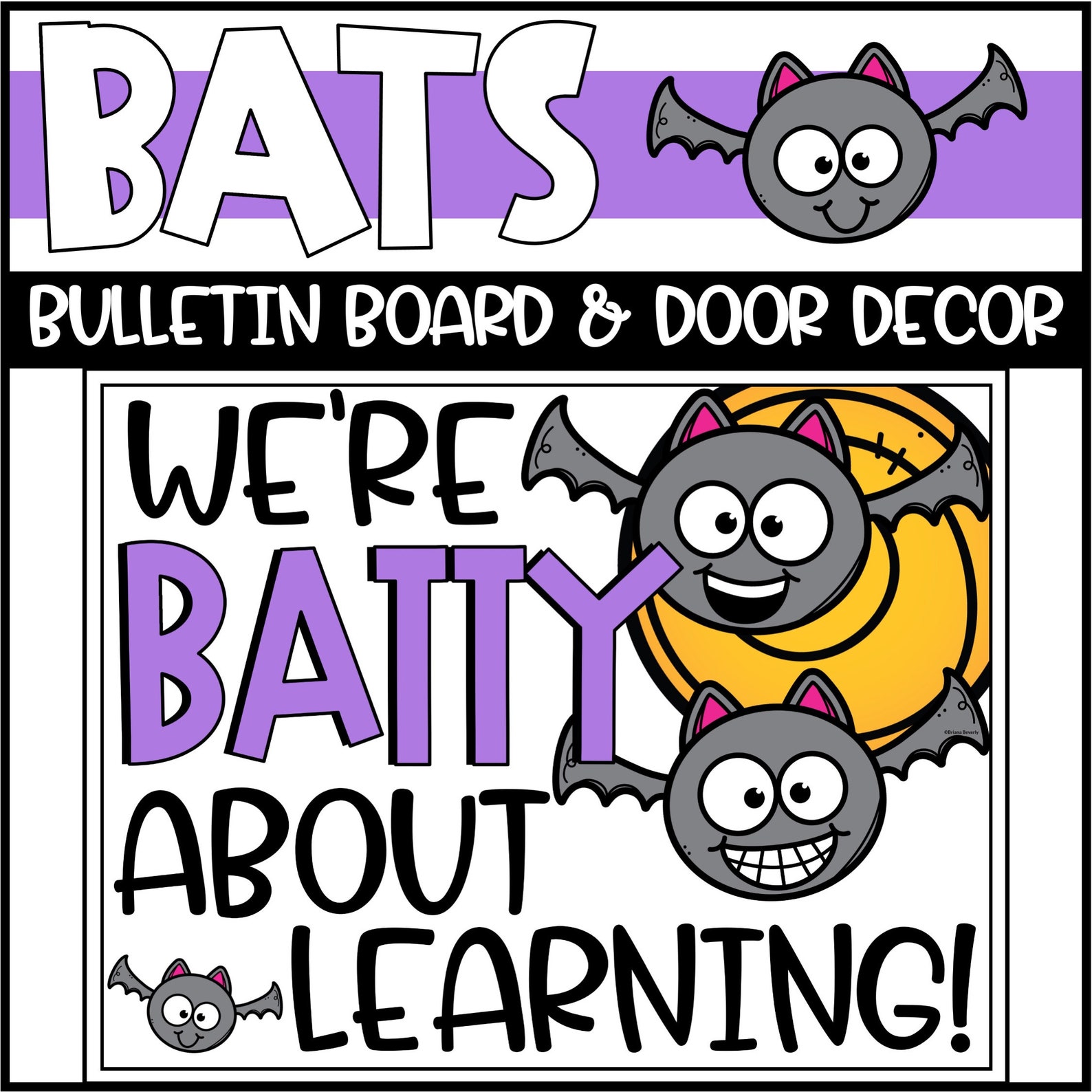 Halloween Bulletin Board or Door Decoration Bats - Etsy