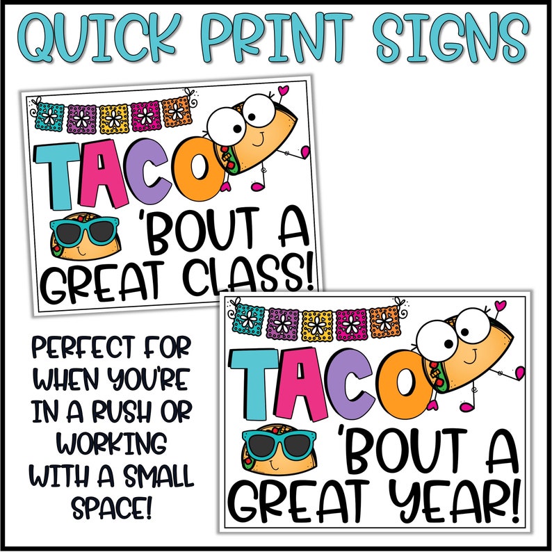 Back to School Taco Bulletin Board or Door Decoration - Etsy