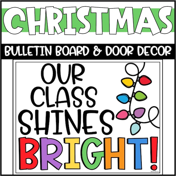 Christmas Lights Bulletin Board or Door Decoration - Etsy