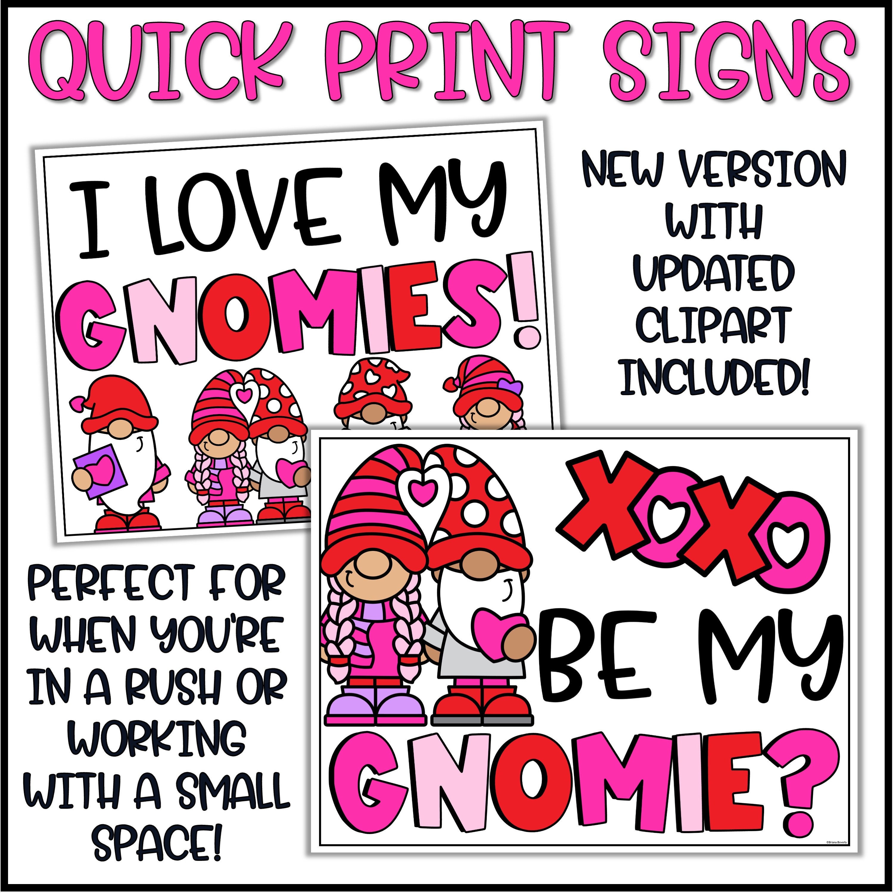 Valentine's Day Gnomes Bulletin Board or Door Decoration - Etsy