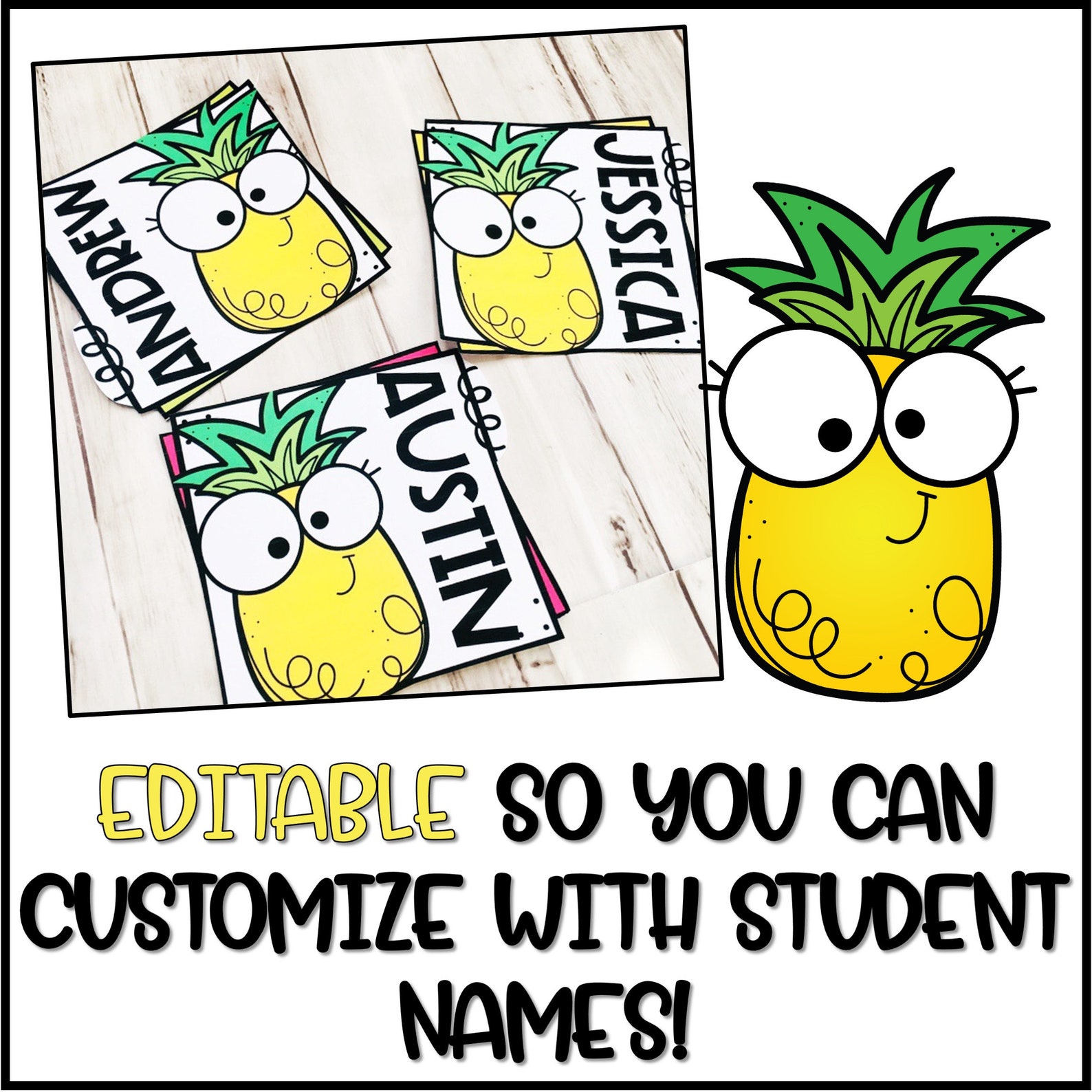 Pineapple Bulletin Board or Door Decoration - Etsy