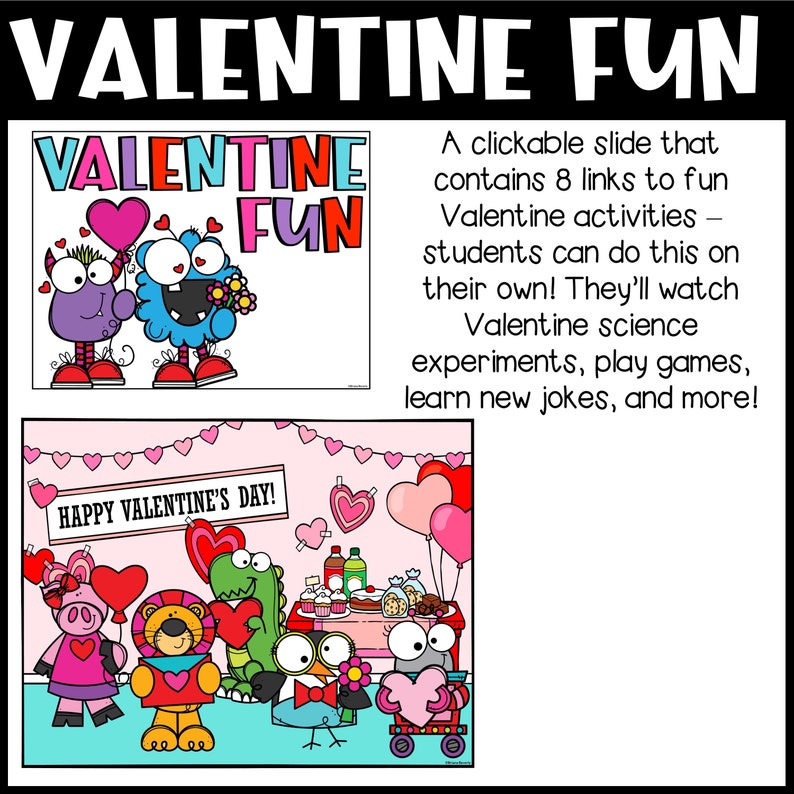 Digital Valentines Day Games for Kids Virtual Valentines - Etsy