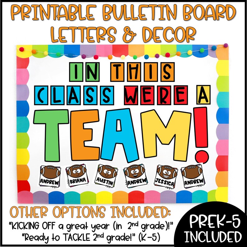 Fall Football Bulletin Board or Door Decoration - Etsy