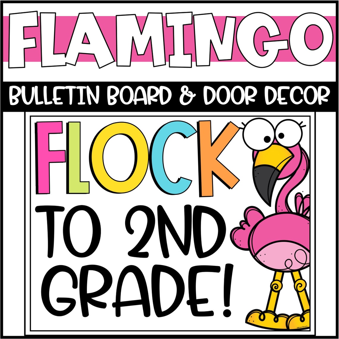 Flamingo Bulletin Board or Door Decoration - Etsy