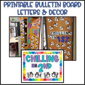 Winter Penguin Bulletin Board or Door Decoration - Etsy