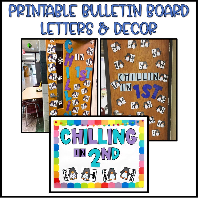 Winter Penguin Bulletin Board or Door Decoration - Etsy