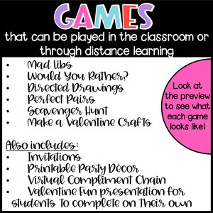 Digital Valentines Day Games for Kids Virtual Valentines - Etsy
