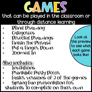 Digital Spring Games for Kids Virtual Easter for Classrooms | Etsy