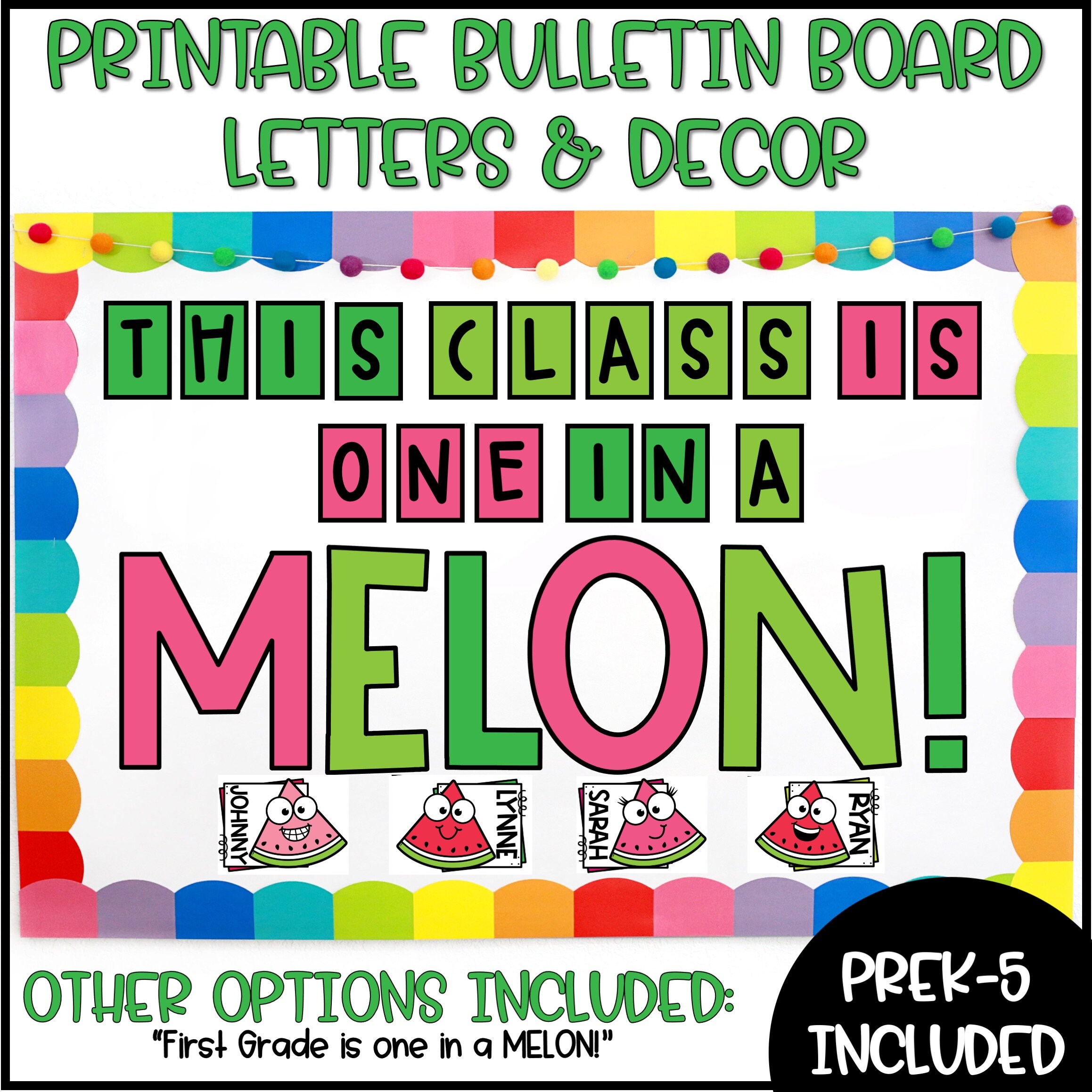 Watermelon Bulletin Board or Door Decoration - Etsy
