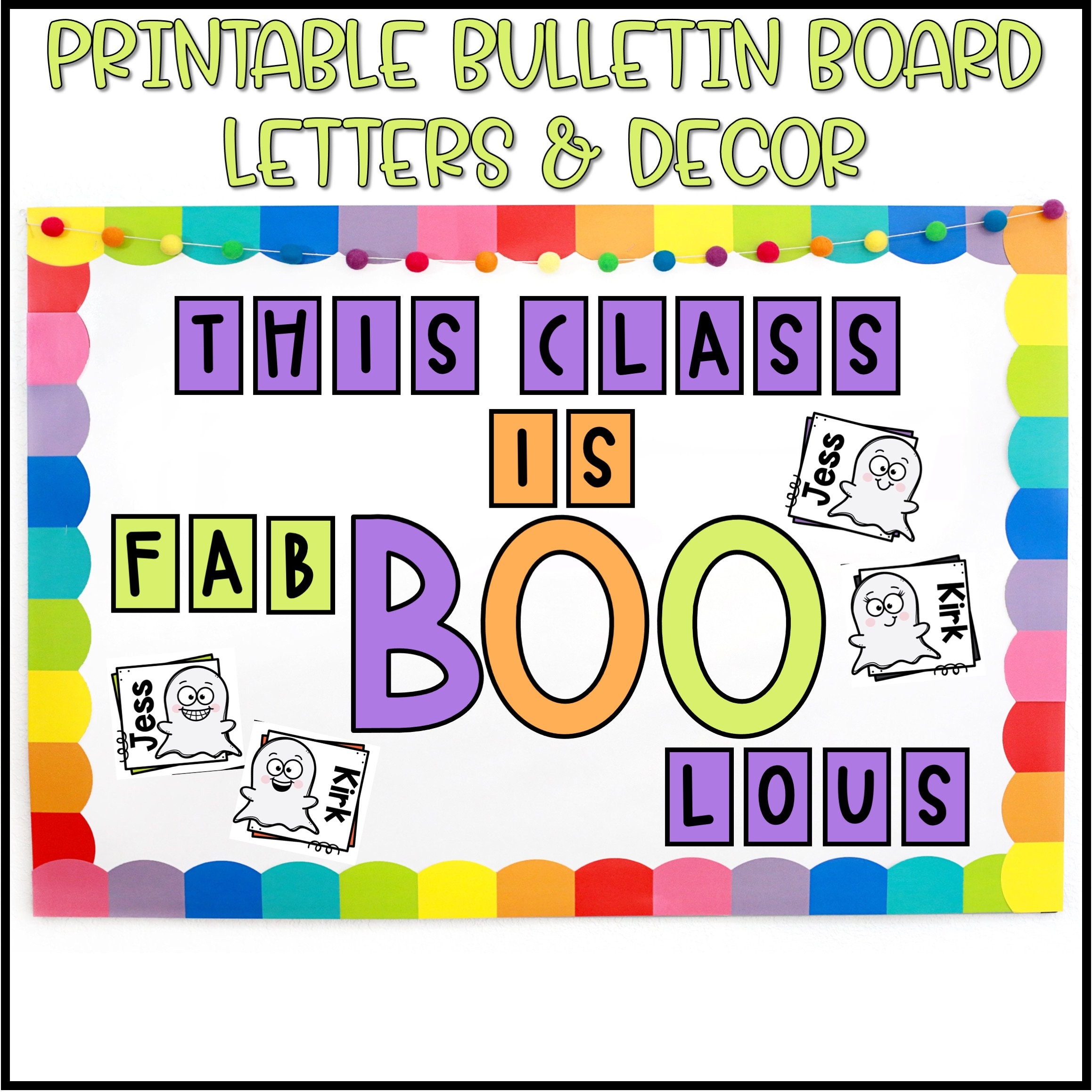 Halloween Bulletin Board or Door Decoration Ghosts - Etsy