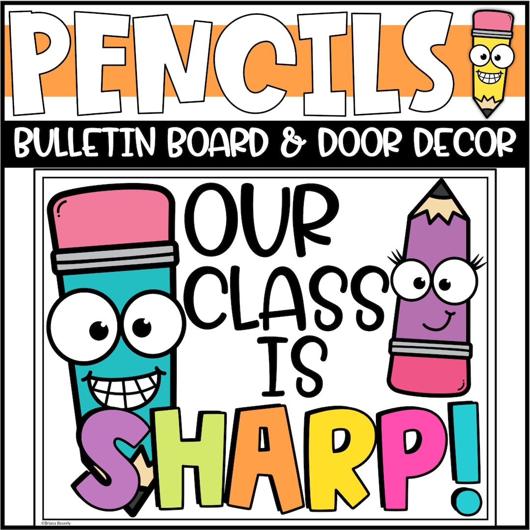 Pencil Bulletin Board or Door Decoration Sharp Bunch - Etsy