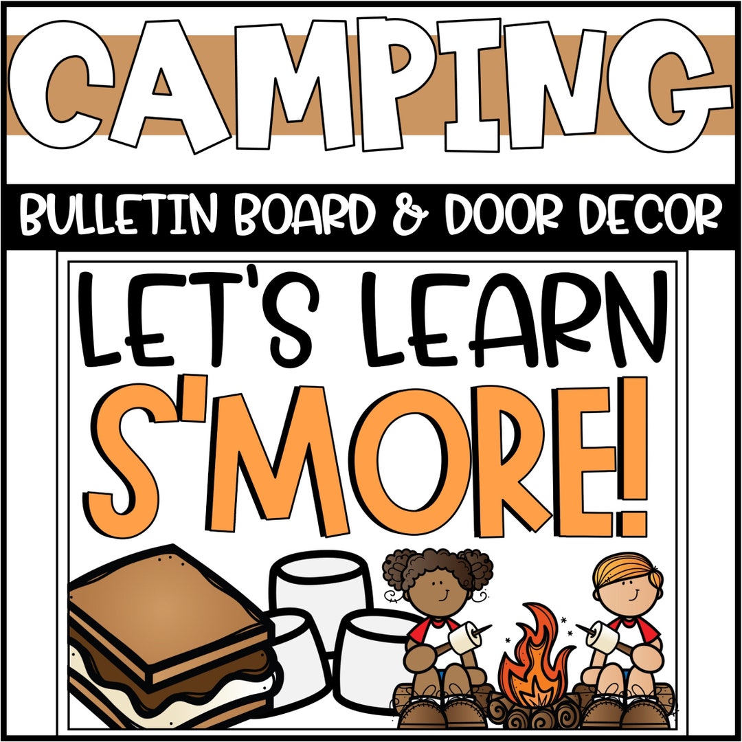 Camping S'mores Bulletin Board or Door Decoration - Etsy