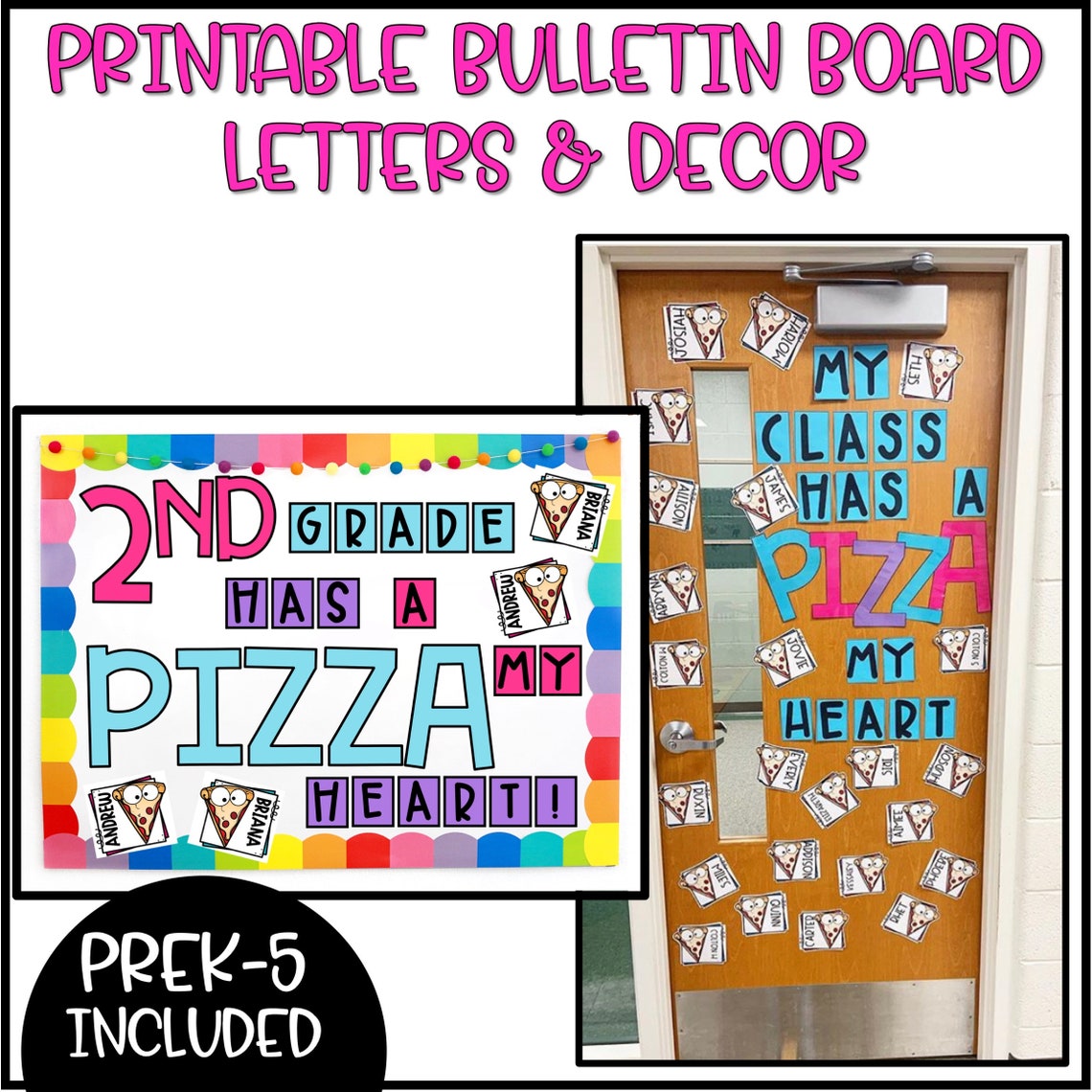 Valentines Day Bulletin Board or Door Decoration Pizza My - Etsy