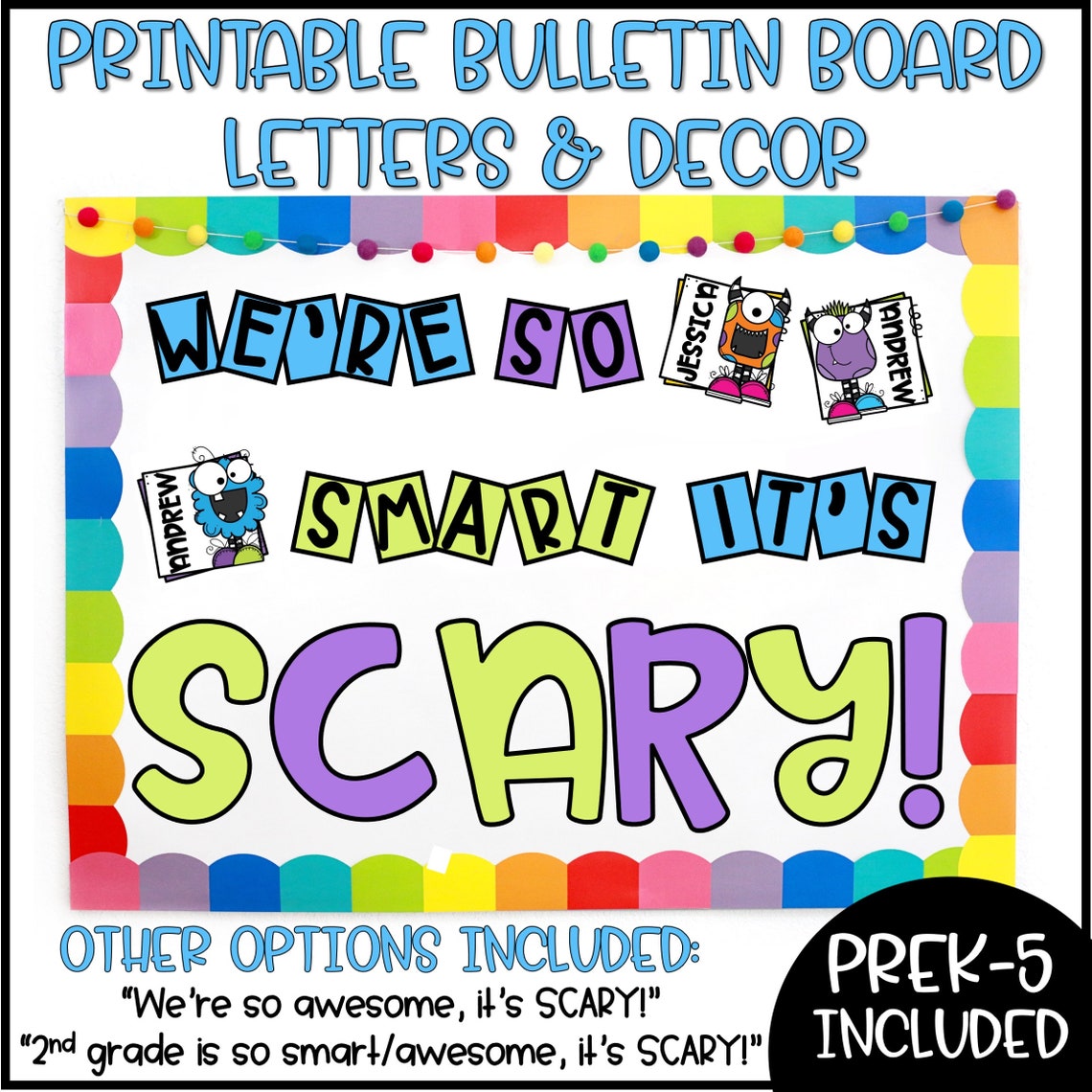 Halloween Monsters Bulletin Board or Door Decoration - Etsy