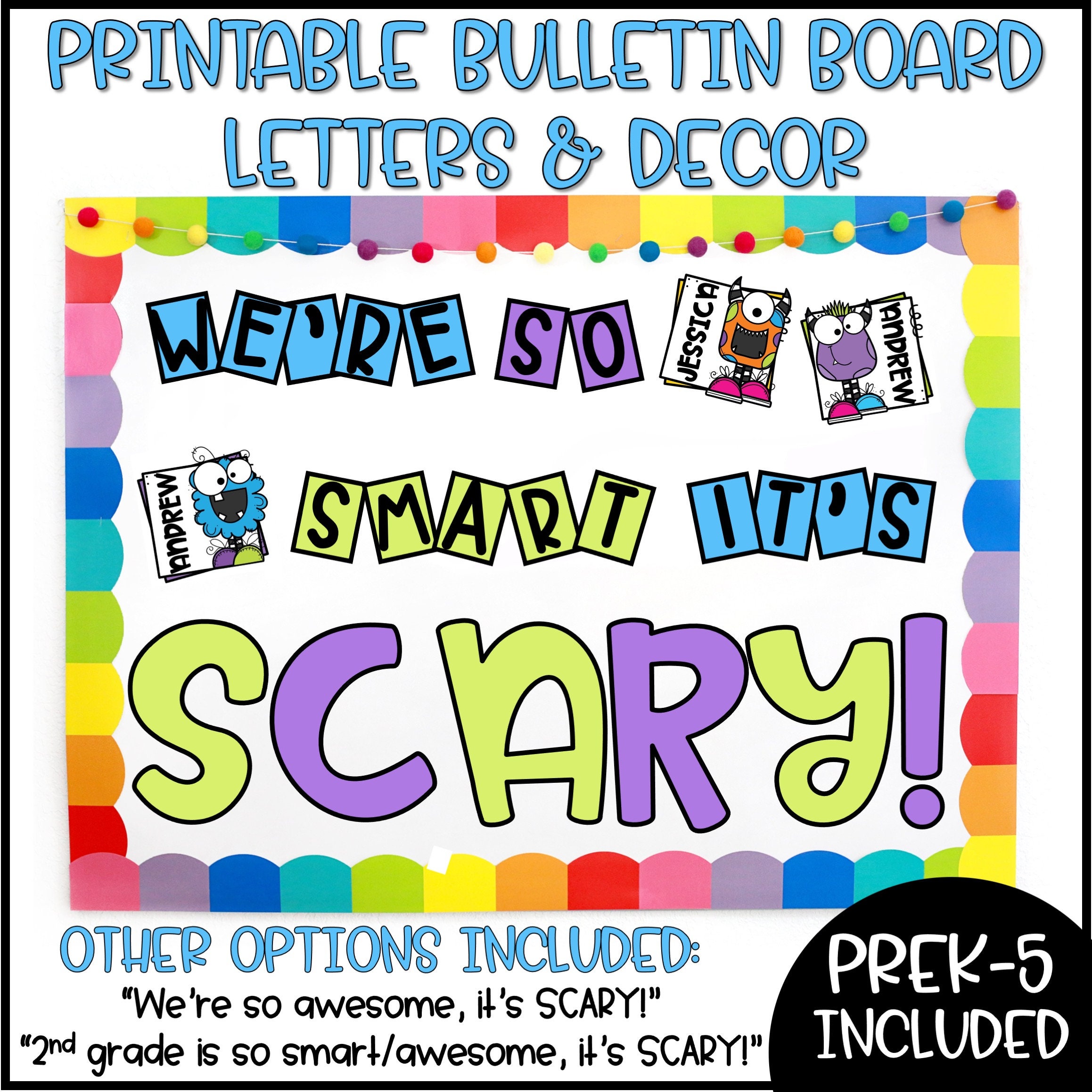 Halloween Monsters Bulletin Board or Door Decoration - Etsy