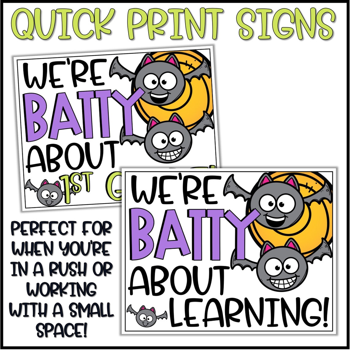 Halloween Bulletin Board or Door Decoration Bats - Etsy