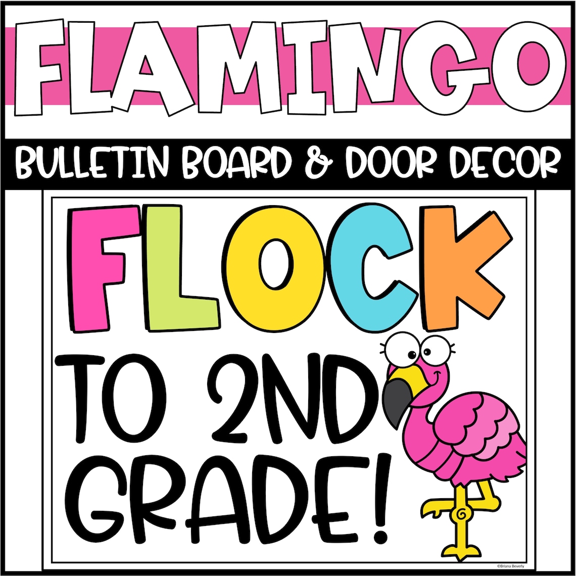 Flamingo Bulletin Board or Door Decoration - Etsy