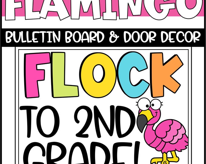 Flamingo Bulletin Board or Door Decoration - Etsy